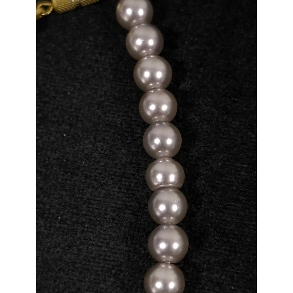 Estate | Jewelry | Gray Glass Faux Pearl Necklace 7 Single Strand ...